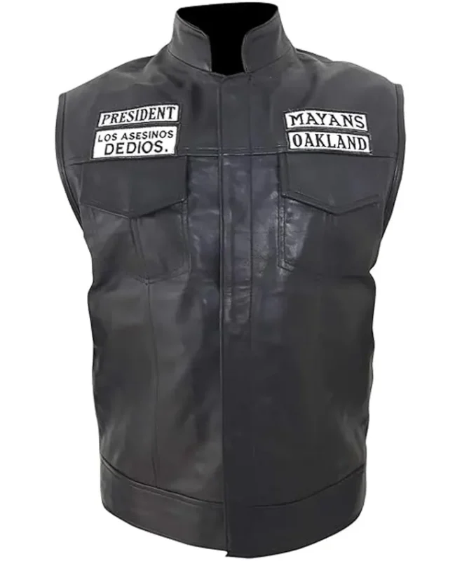 Mayans M.C Ezekiel Reyes Northern Cali Black Vest - Oskar Jacket