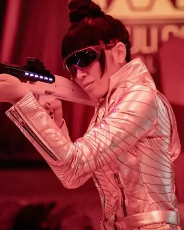 Dr. Light The Flash S06 Silver Leather Jacket - Oskar Jacket