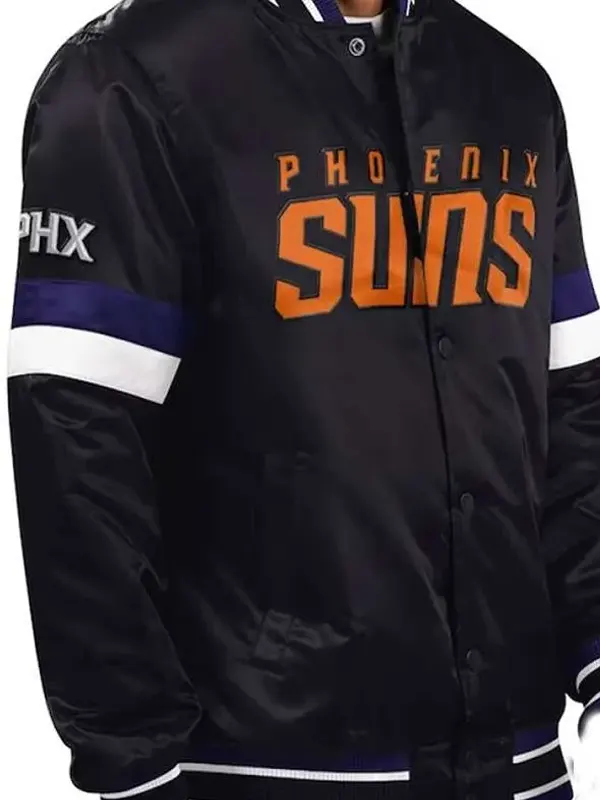 Phoenix Suns Black Bomber Jacket - Oskar Jacket