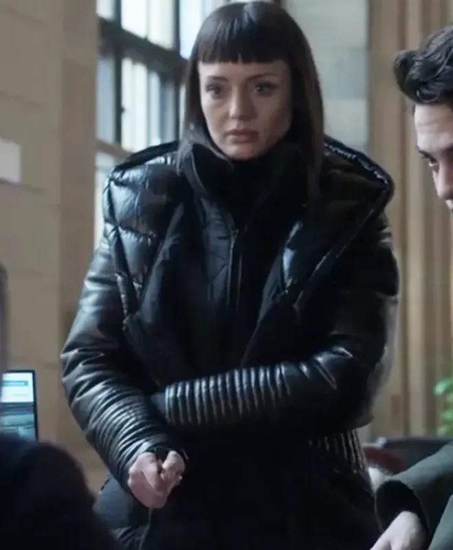 The Recruit Max Meladze Black Puffer Hooded Coat - Oskar Jacket