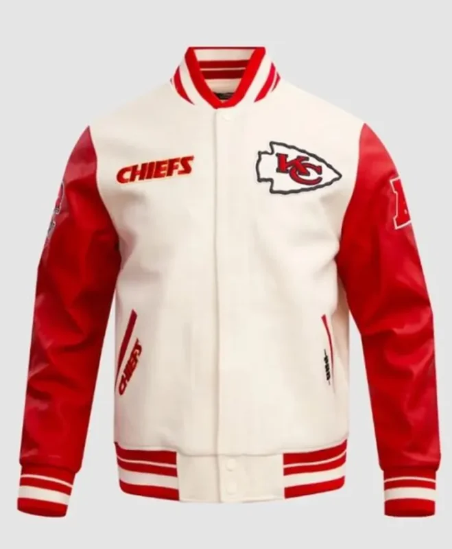 KC Chiefs Classic Retro Letterman Varsity Jacket- Oskar Jacket