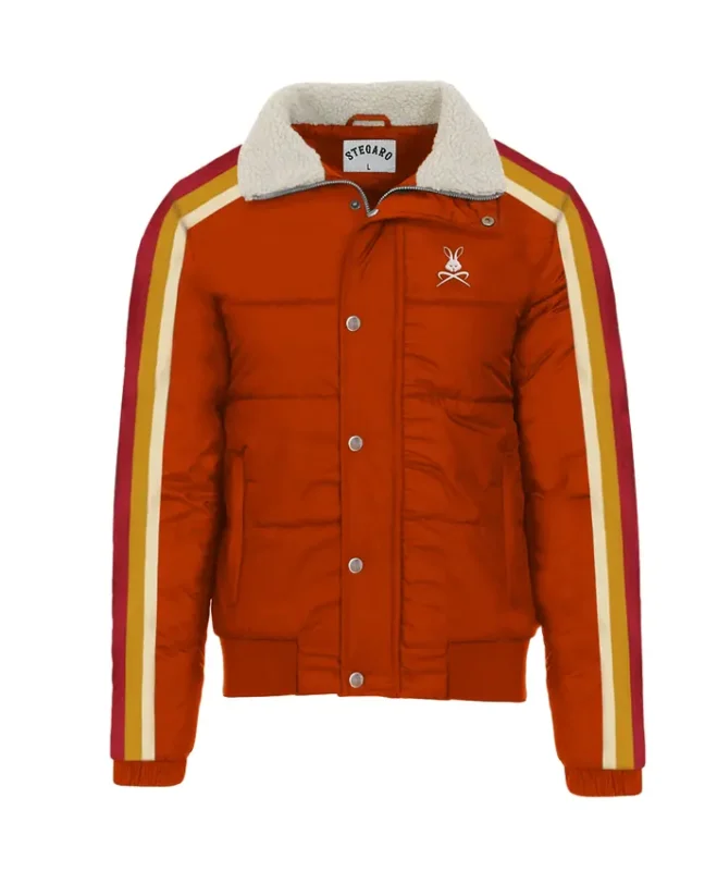 Stegaro Puffer Orange Fur Jacket