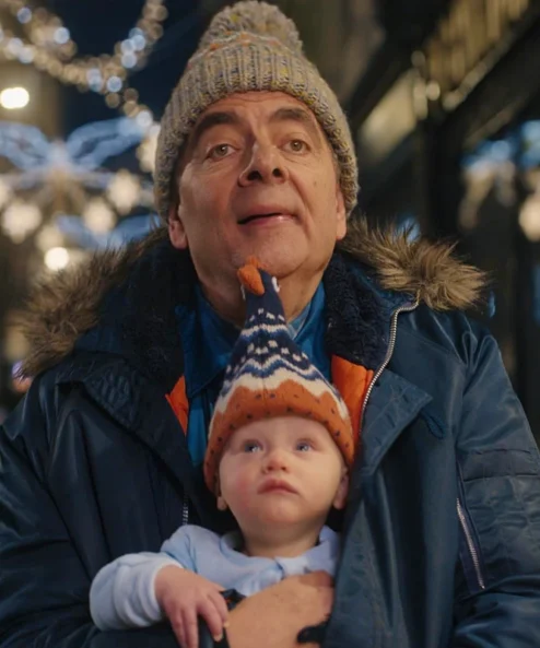 Rowan Atkinson Man VS Baby S01 Blue Parka Jacket - Oskar Jacket