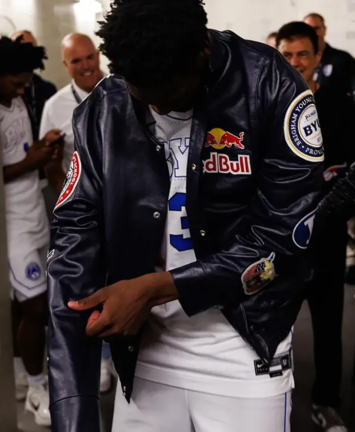 Red Bull x Jeff Hamilton AJ Dybantsa Leather Jacket - Oskar Jacket