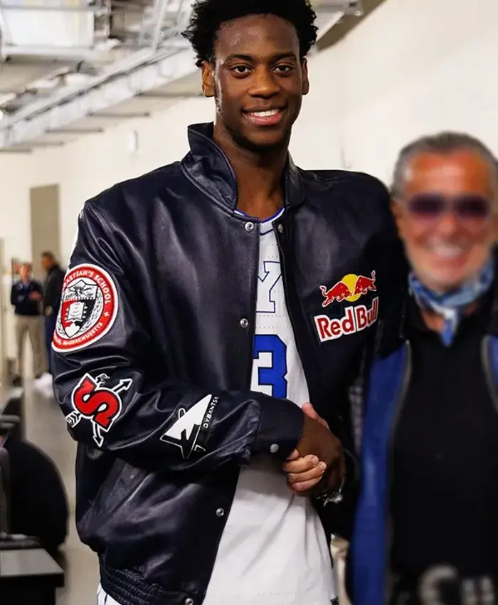 Red Bull x Jeff Hamilton AJ Dybantsa Leather Jacket - Oskar Jacket